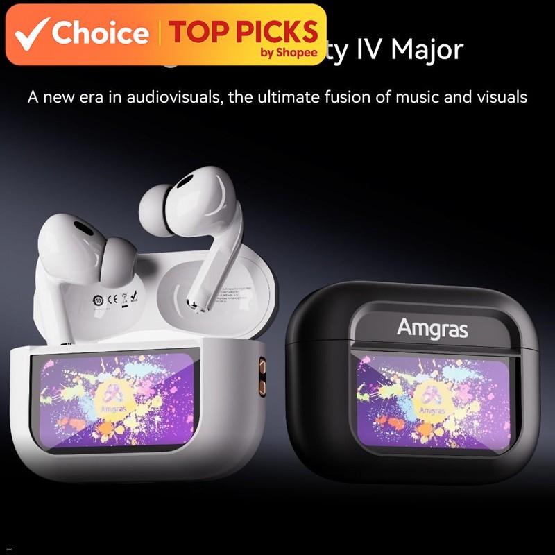 Amgras Eternity Ⅳ Major Smart Screen earphone Bluetooth Wireless Earbud ...