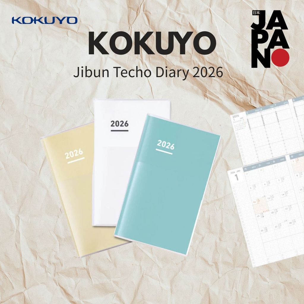 Kokuyo Jibun Techo Diary 2026 Monthly Weekly Slim Planner - A5 & B6 ...