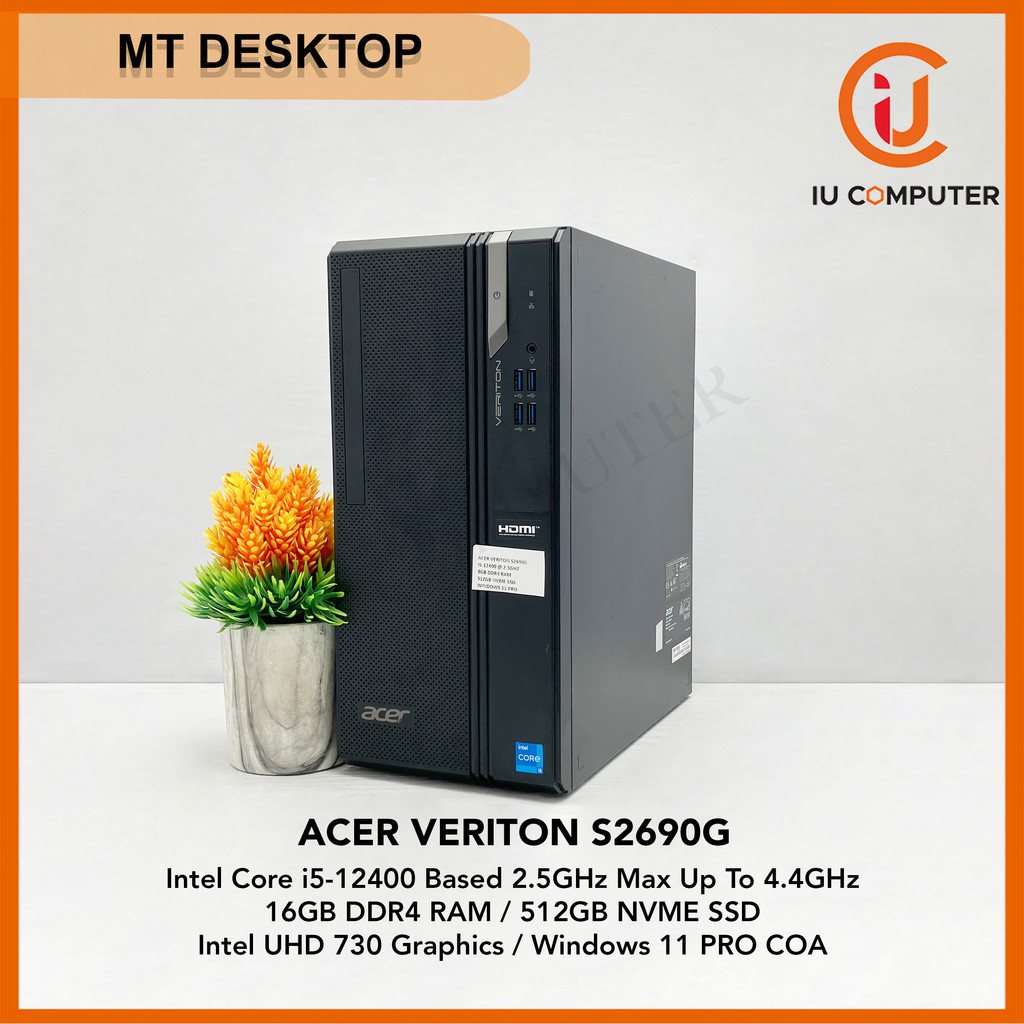 ACER VERITON S2690G INTEL CORE I5-12400 16GB RAM 512GB NVME SSD USED ...