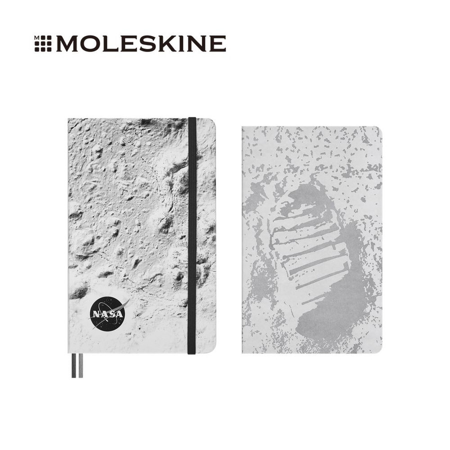 MOLESKINE NASA Inspiration Set/L-Shaped Lightweight Blank Notebook+L ...