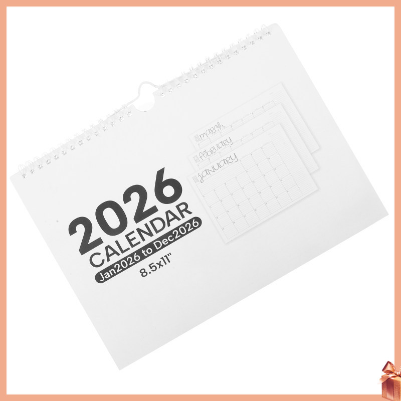 Hanging Monthly Calendar: 2026 Wall Planner - Coil Bound Yearly ...
