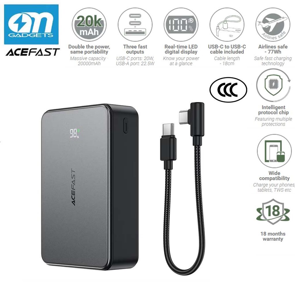 2026 NEW ACEFAST M28/M29 3C certified(CCC) 22.5W Fast Charge PB 10000 ...