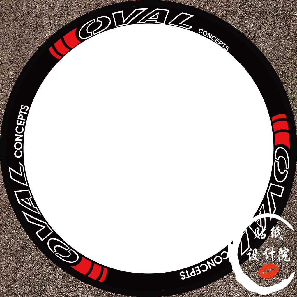 Customized OVAL Road Wheel Set Sticker Bicycle Rim Sticker Carbon Fiber ...