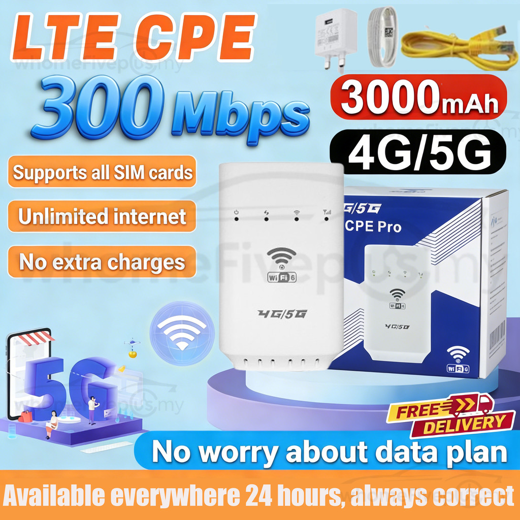 Portable Router WiFi 4G 5G LTE CPE PRO 300Mbps Kad SIM Sokong Telco ...