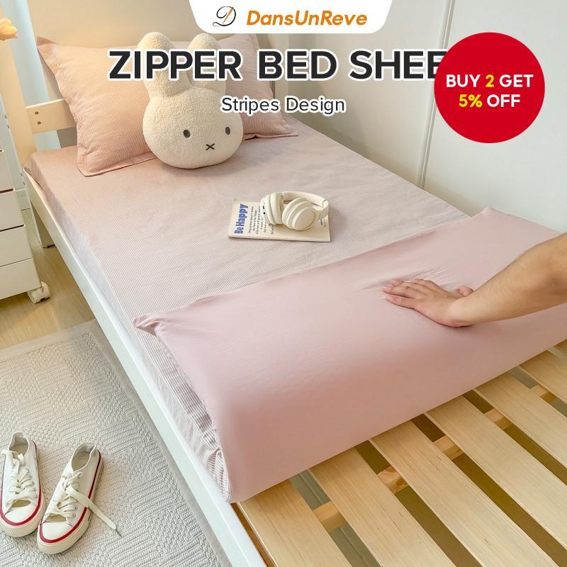 bedsheet with zip pure cotton not move bed sheet zip sheet single bed ...