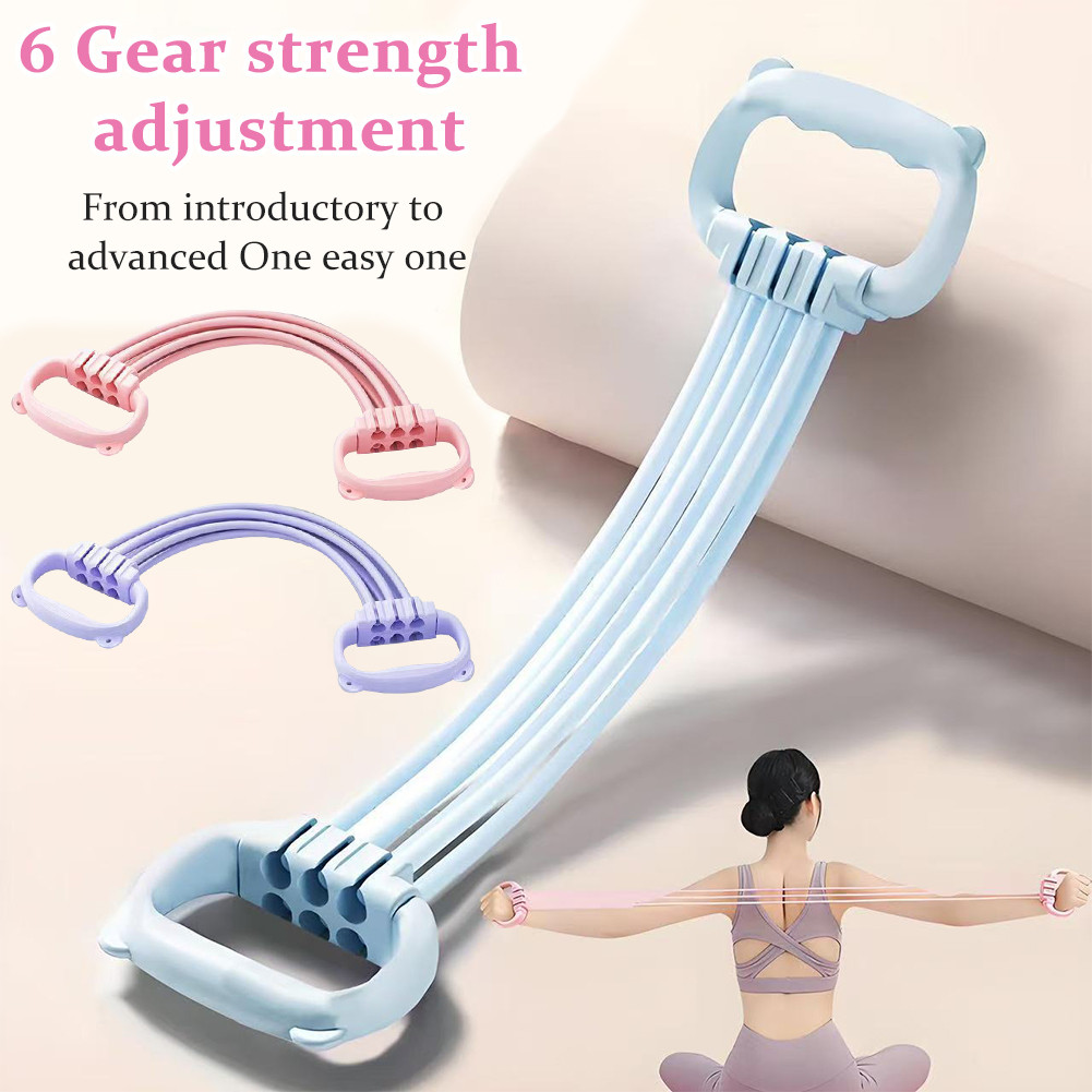 Resistance Bands with Ergonomic Handles for Training Anywhere, 6 Tube ...