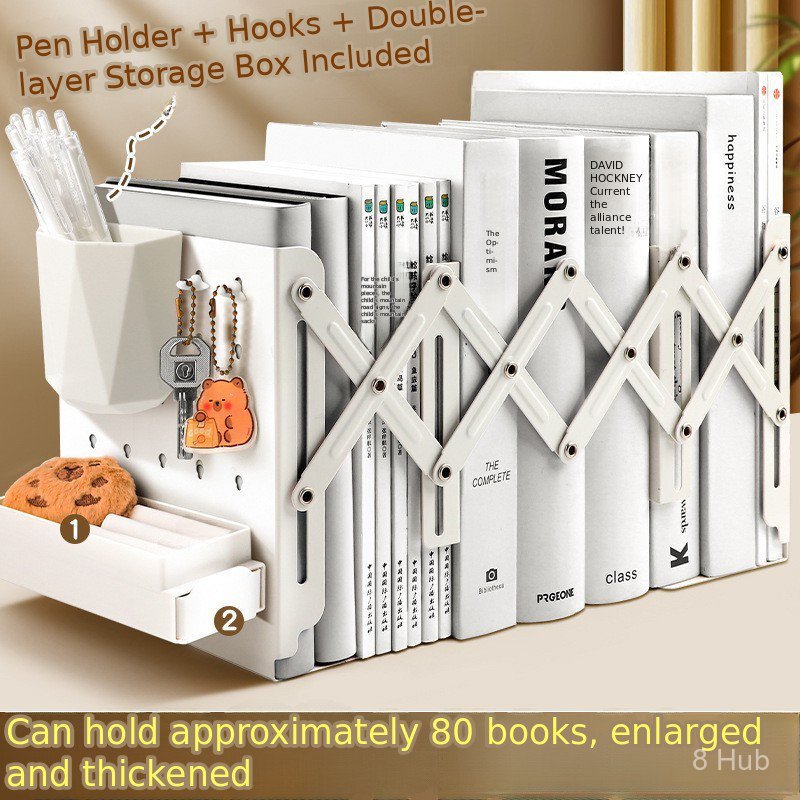Retractable Book Shelf School Students Must-Have with Pen Holder ...