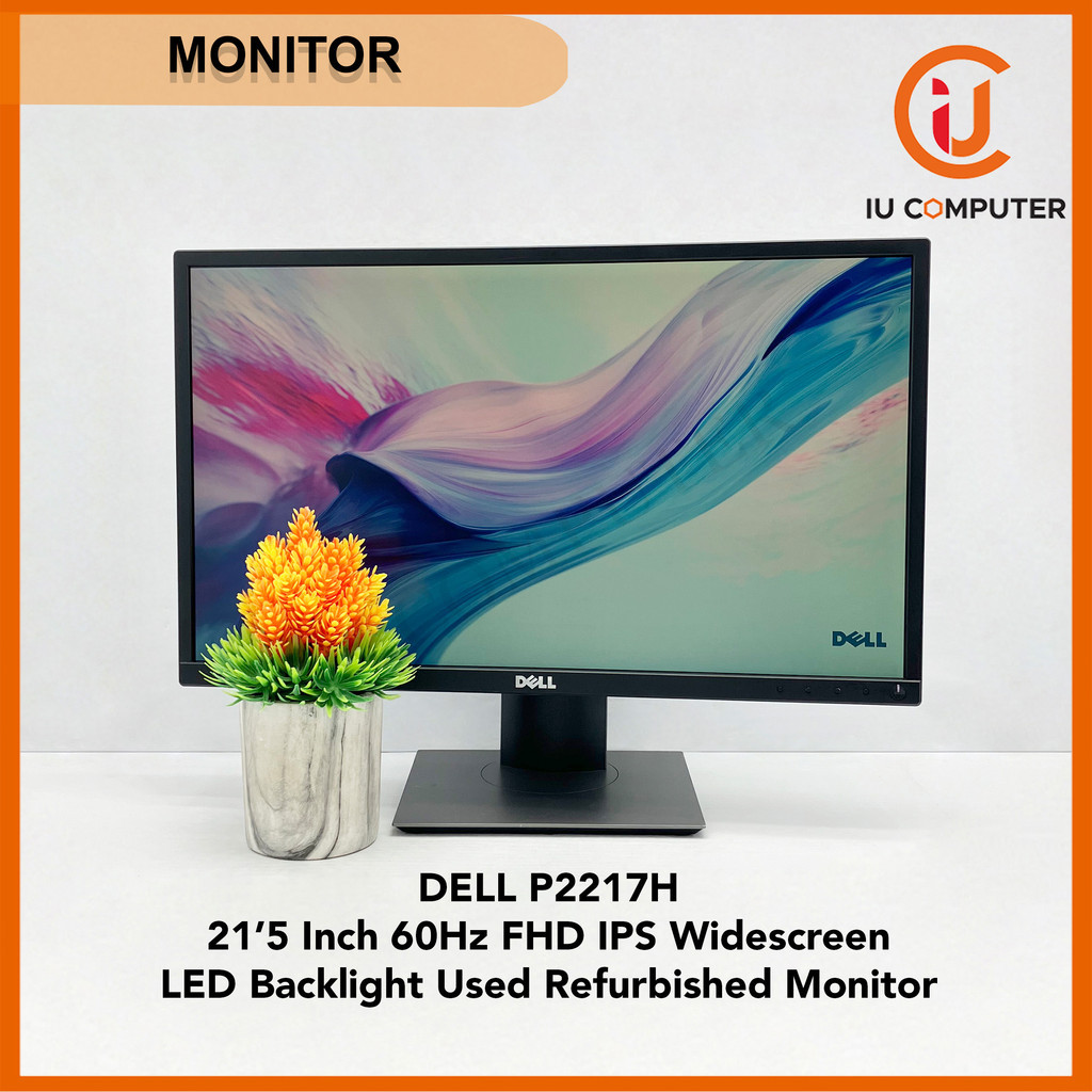 DELL P2217H 21.5' INCH 60HZ FHD IPS LED BACKLIGHT WIDESCREEN USED ...