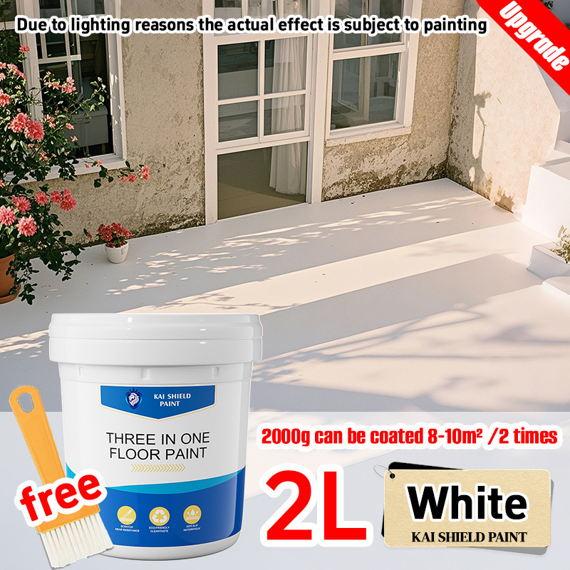 3 In 1 Epoxy Floor Paint 2L Water-Based Floor Coating with Extreme ...