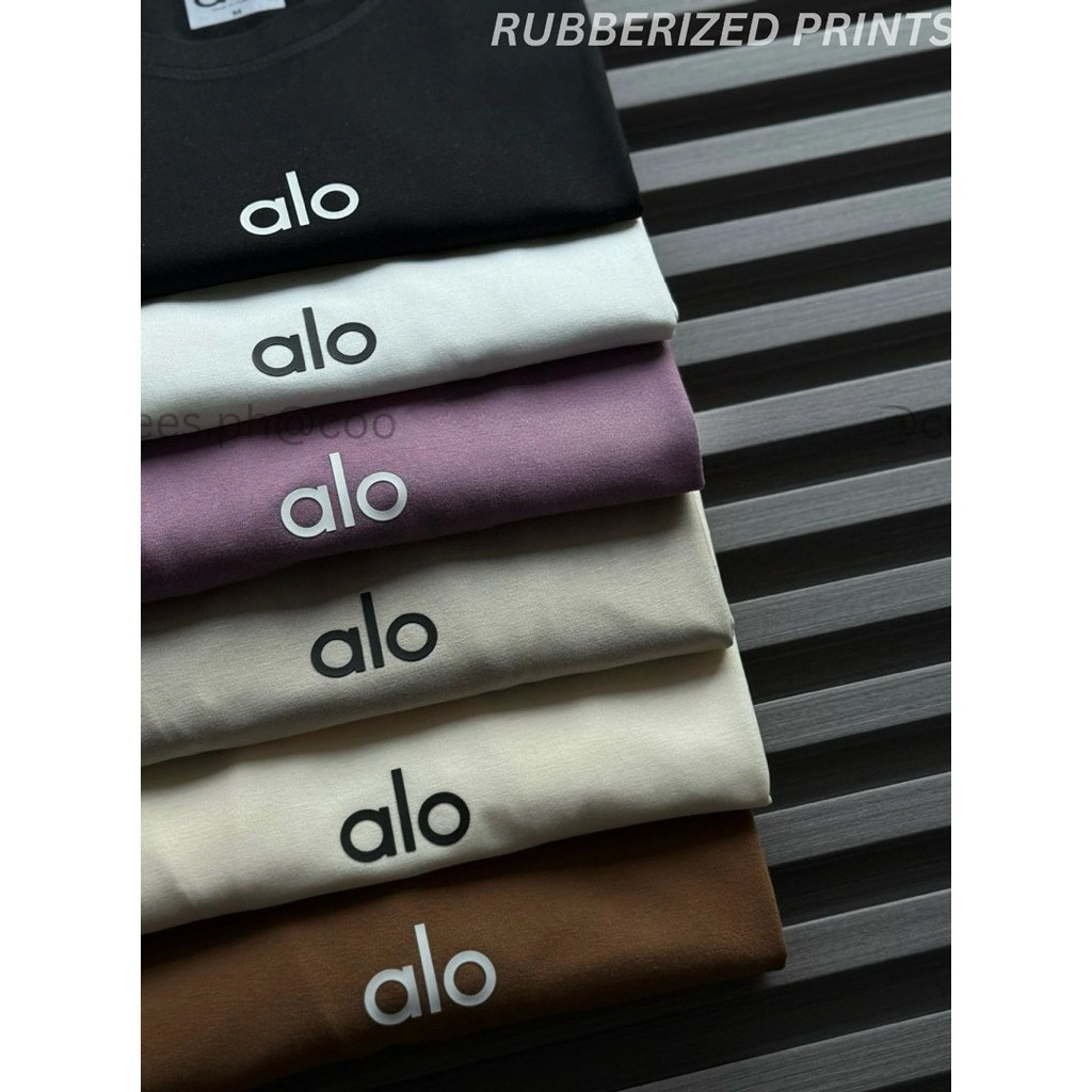 ALO's Classic Tops for Men and Women T Shirt Rubber Print | Shopee Malaysia