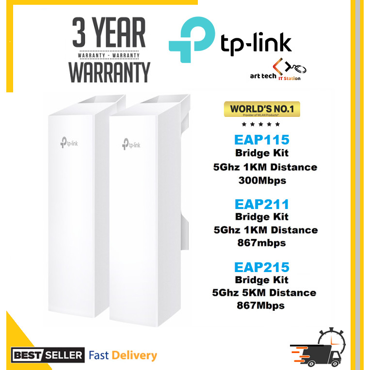 TP LINK EAP115 / EAP211 / EAP215 BRIDGE KITS WIRELESS BRDGE 5GHZ 867 ...