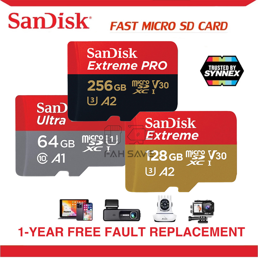 Sandisk Ultra-Extreme-Extreme Pro-High Endurance MicroSD card 32GB/64GB ...