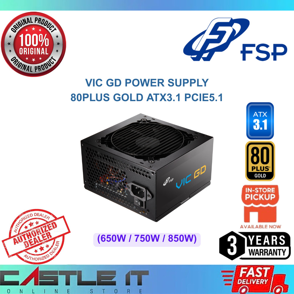 FSP VIC GD 650W 750W 850W PSU Power Supply 80PLUS Gold ATX3.1 PCIe5.1 ...