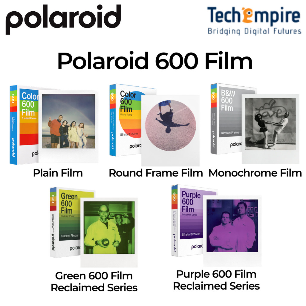 Polaroid Color 600 Film ( Color / Round / B&W / Green Reclaimed Series ...