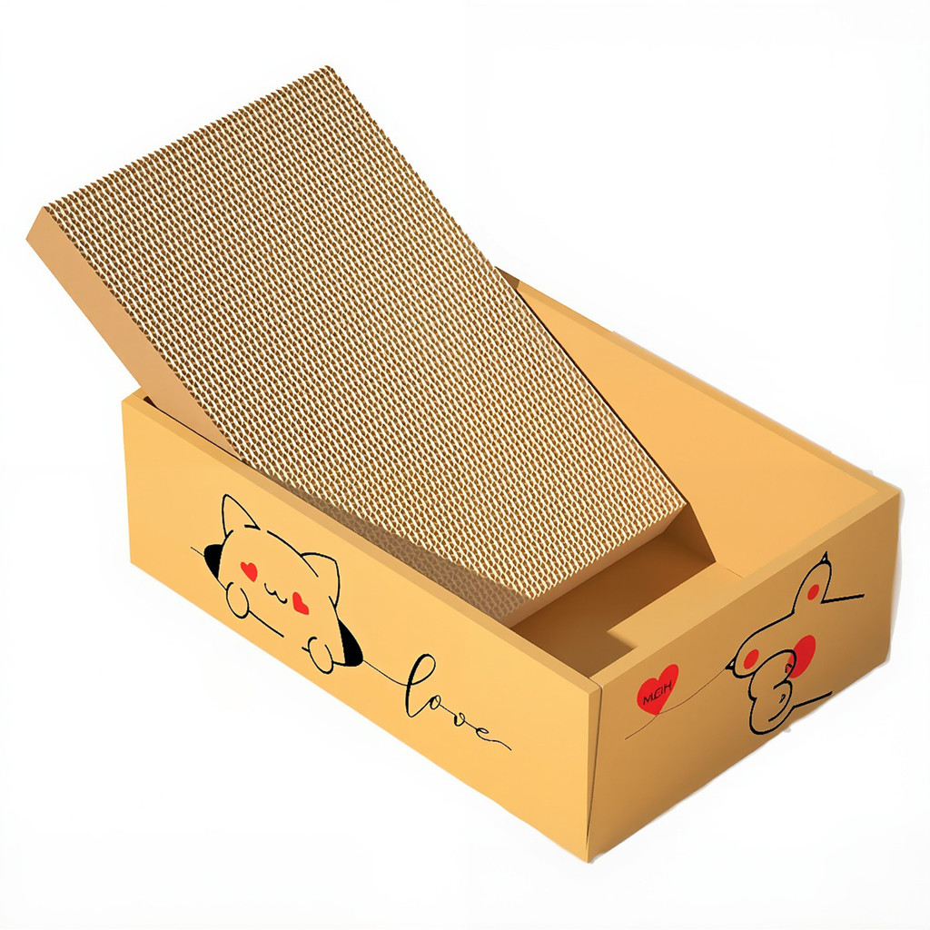 Cute Cat Scratcher Box Kotak Penggaruk Kucing Extra Large Deep Cave Cat ...