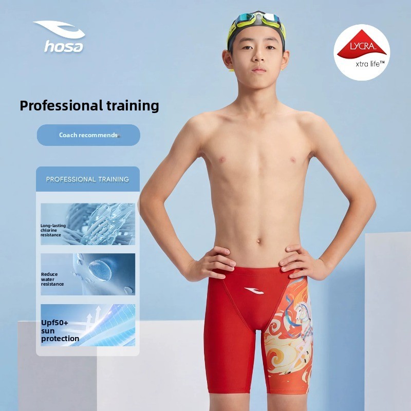 Boy Swimming Shorts Teenager Competitive Training Swimsuit Quick Dry ...