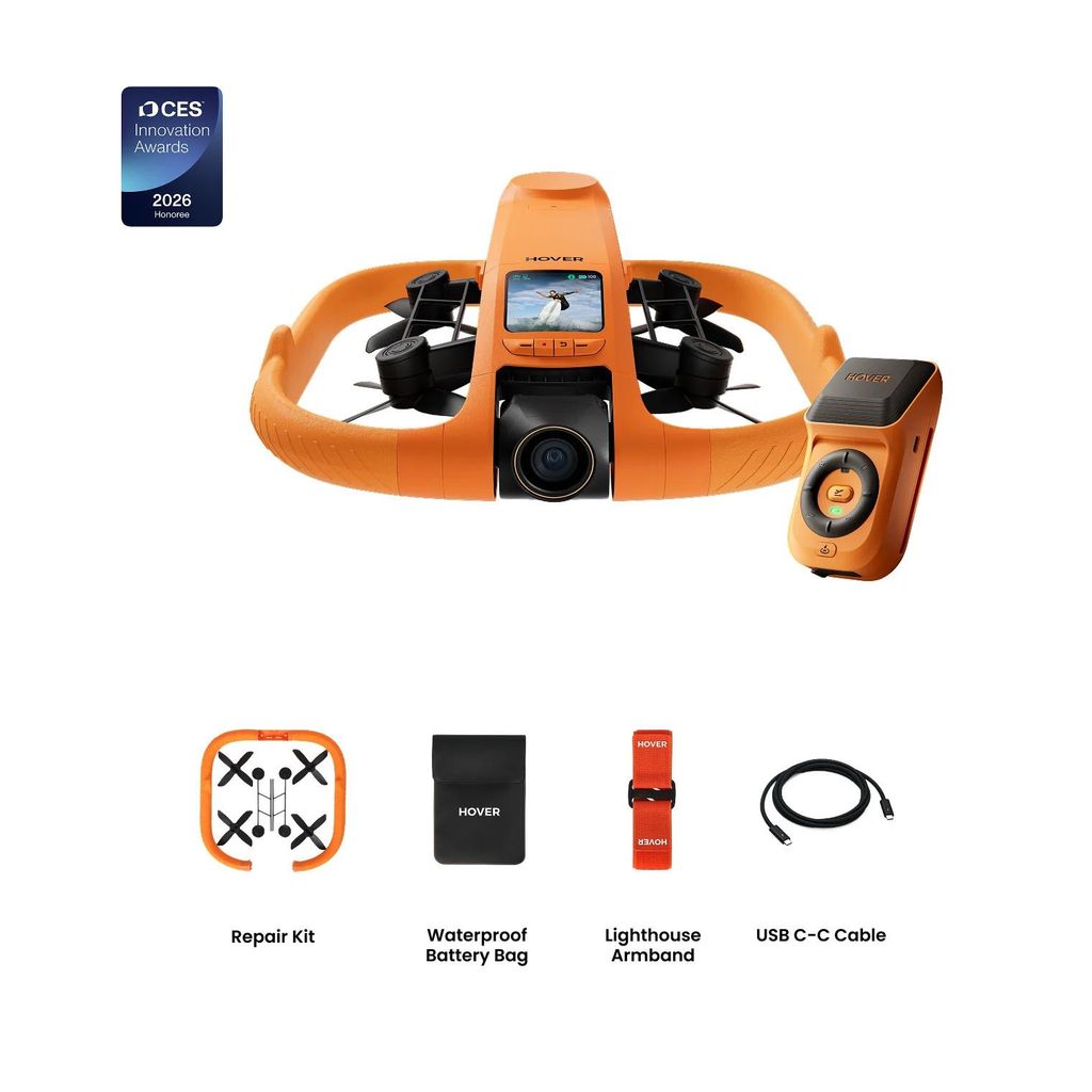 HoverAir Aqua Waterproof Drone 4K 100fps Slow Motion Water Sport Camera ...