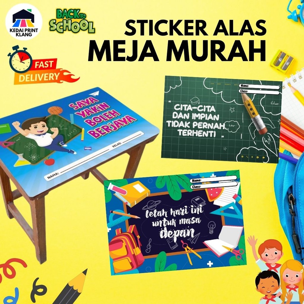 Alas Lapik Meja Murid Sekolah Kelas Set Keceriaan Bilik Darjah Back To ...