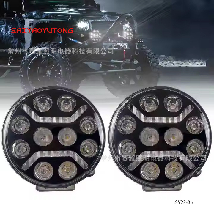 9 Inch LED Roof Round Light for European Series Truck Spotlight Truck ...