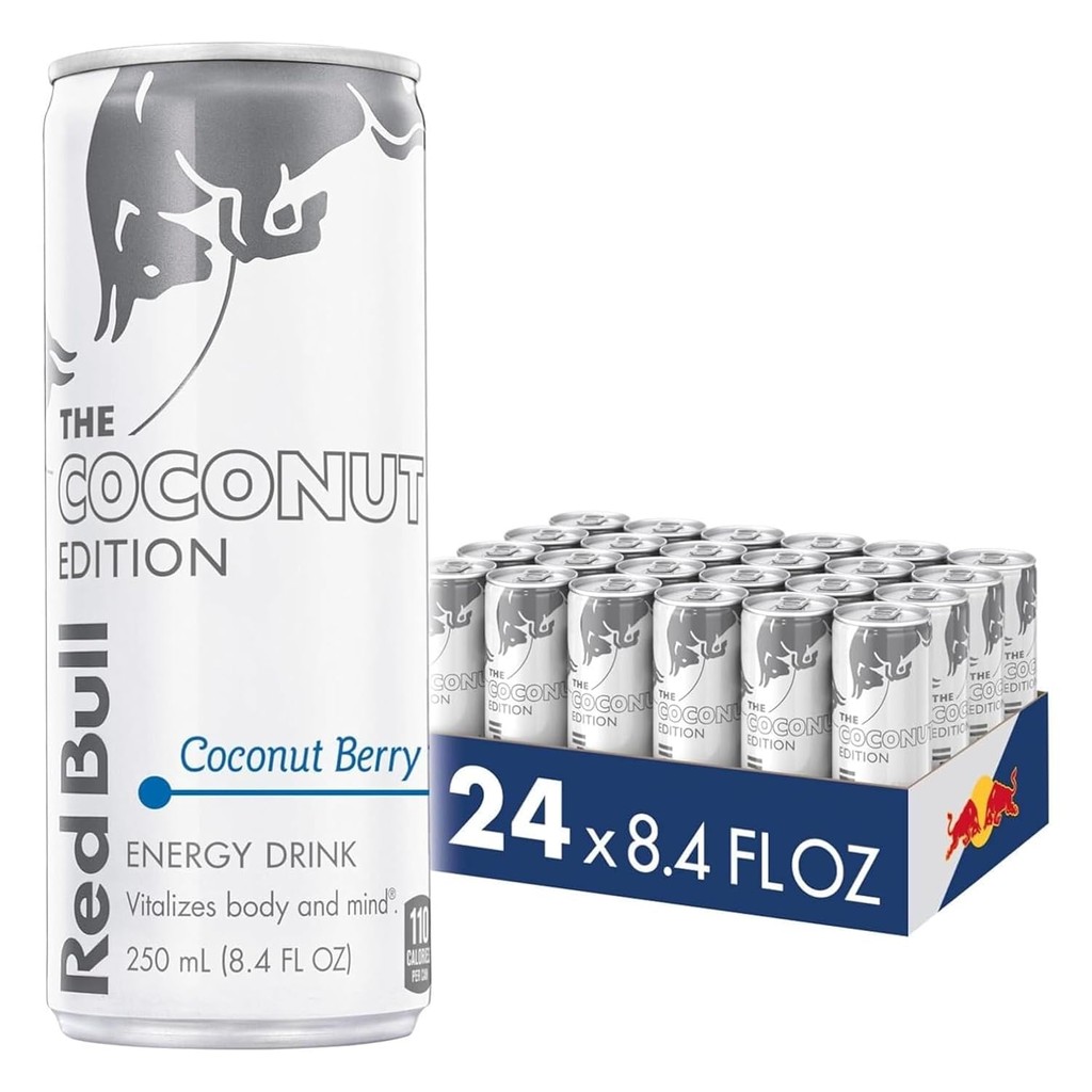 Minuman Tenaga Edisi Kelapa Red Bull, Beri Kelapa, dengan 80mg Kafein ...