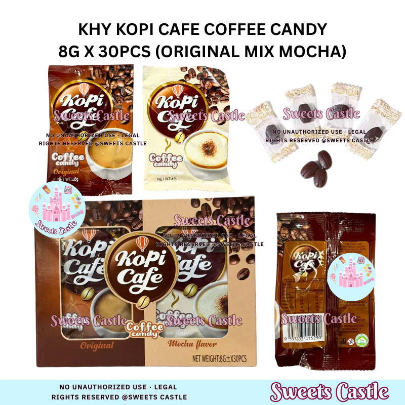 Halal KHY Kopi Cafe Coffee Candy 8g x 30pcs Original Mix Mocha) Gula ...