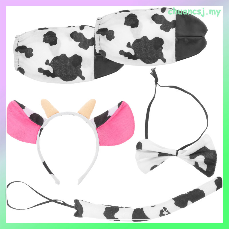 Tail for Cow Dressing Props Dairy Headpiece Slippers Simple Halloween ...