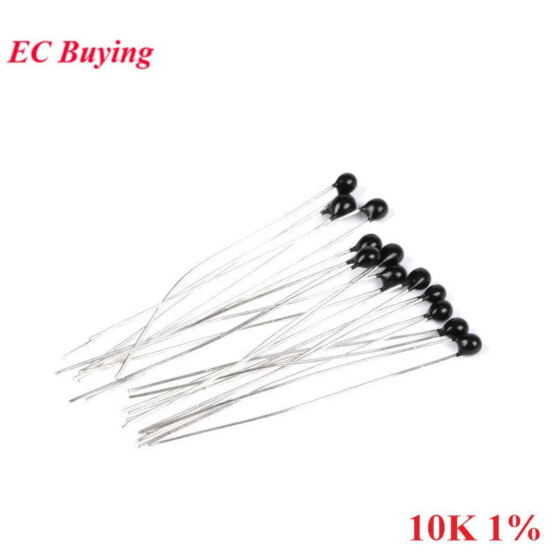 50pcs NTC Thermistor Thermal Resistor MF52 NTC-MF52-1033435 10K ohm R ...