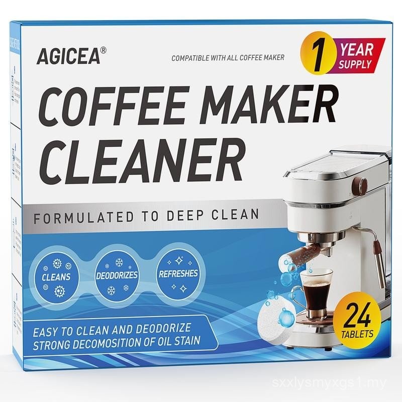 Coffee Machine Cleaner Descaler Tablets - 24 Pack, Deep Cleaning and ...