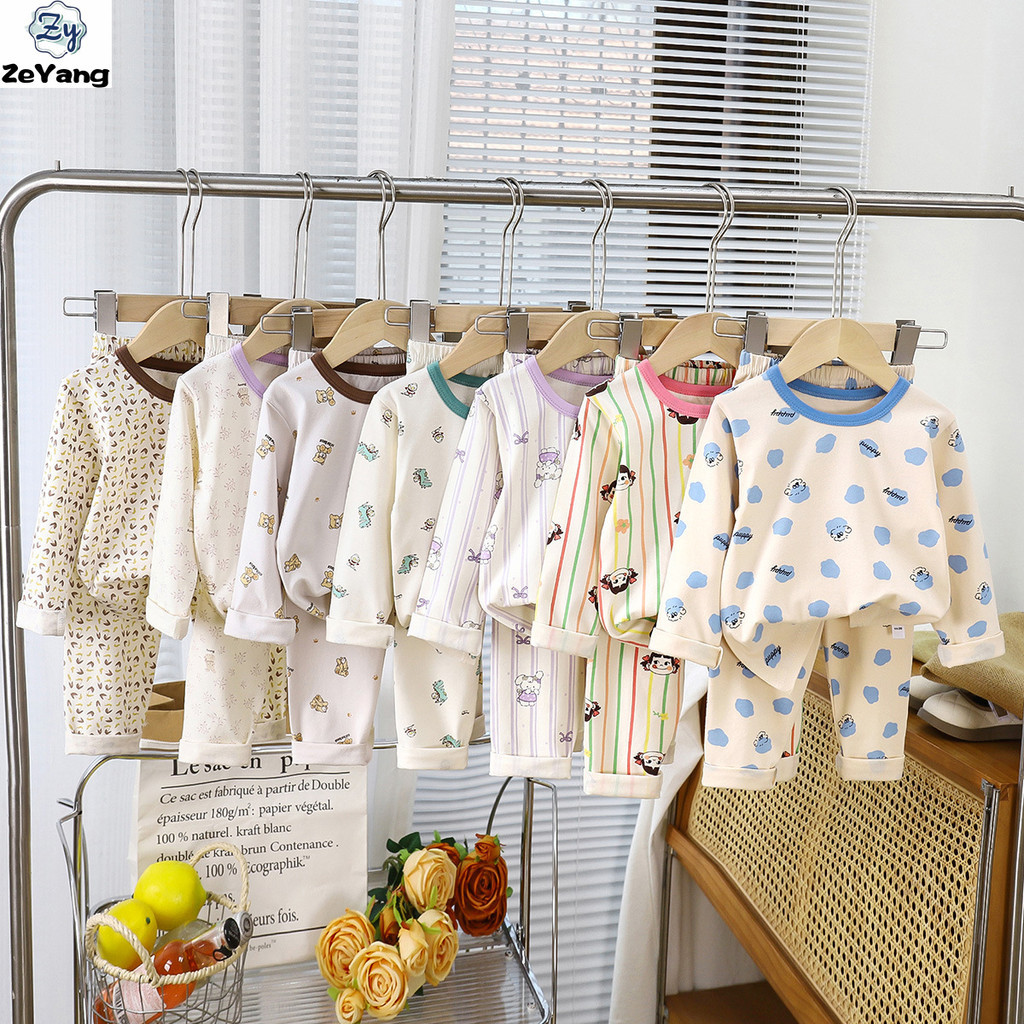[ZY] 70-150 Ready Stock Children's Pure Cotton Loungewear Autumn ...