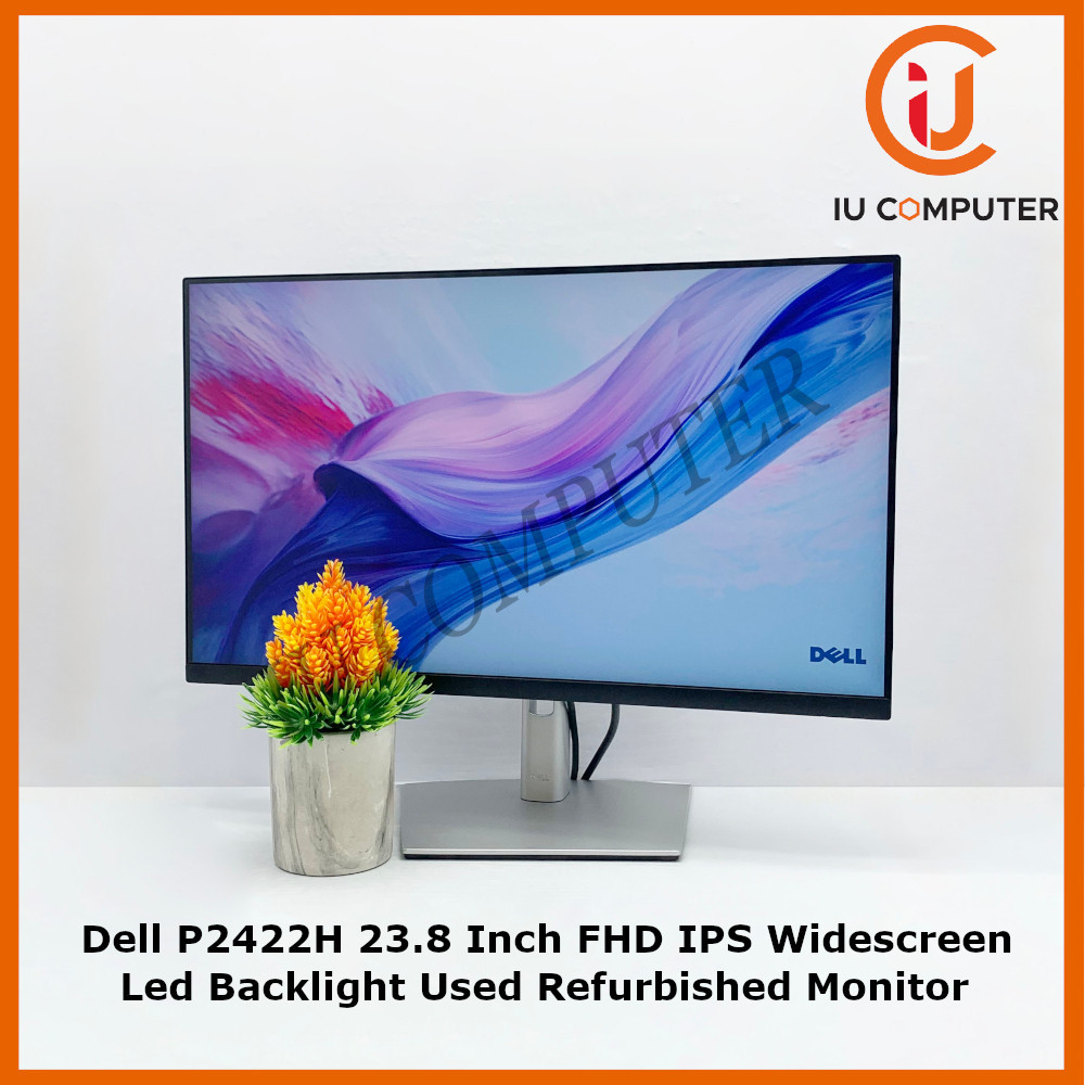 DELL P2422H 23.8 INCH FHD IPS LED BACKLIGHT FRAMELESS WIDESCREEN USED ...