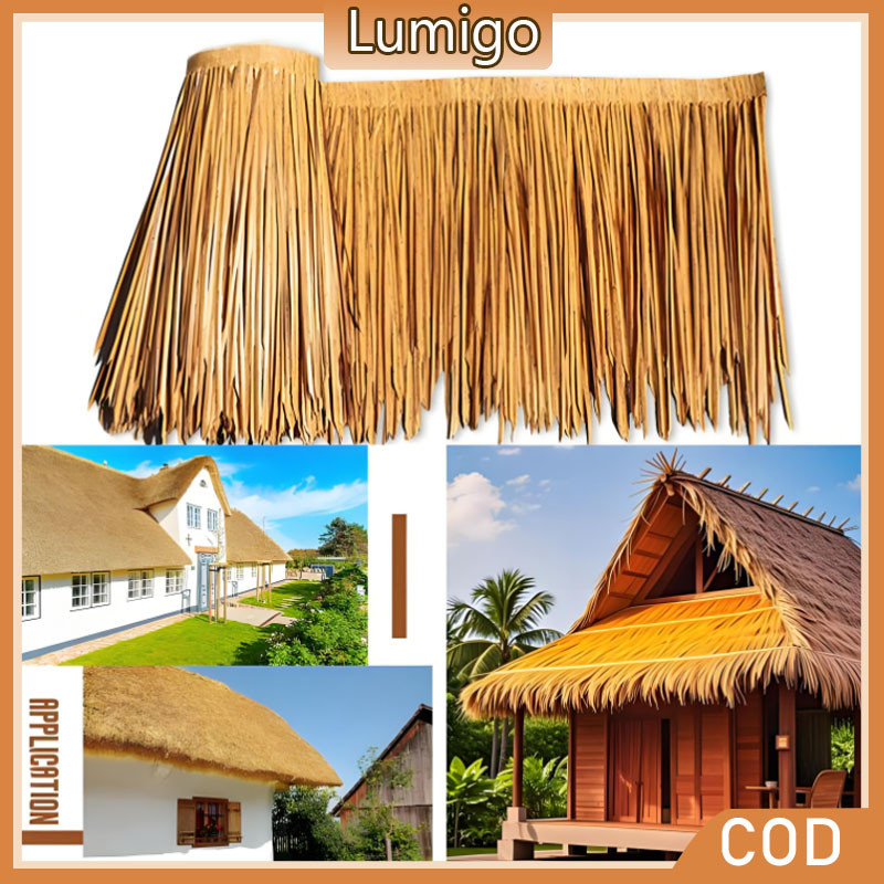 1M/3M/6M Simulated Thatched Roof Area Decoration Fake Straw Plastic ...