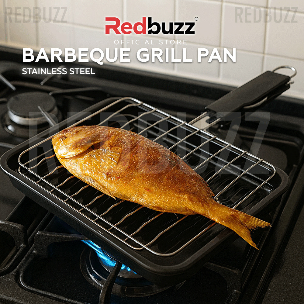 REDBUZZ Pemanggang Ikan PEMBAKAR BBQ GRILL PENGEPIT IKAN AYAM BBQ Fish ...