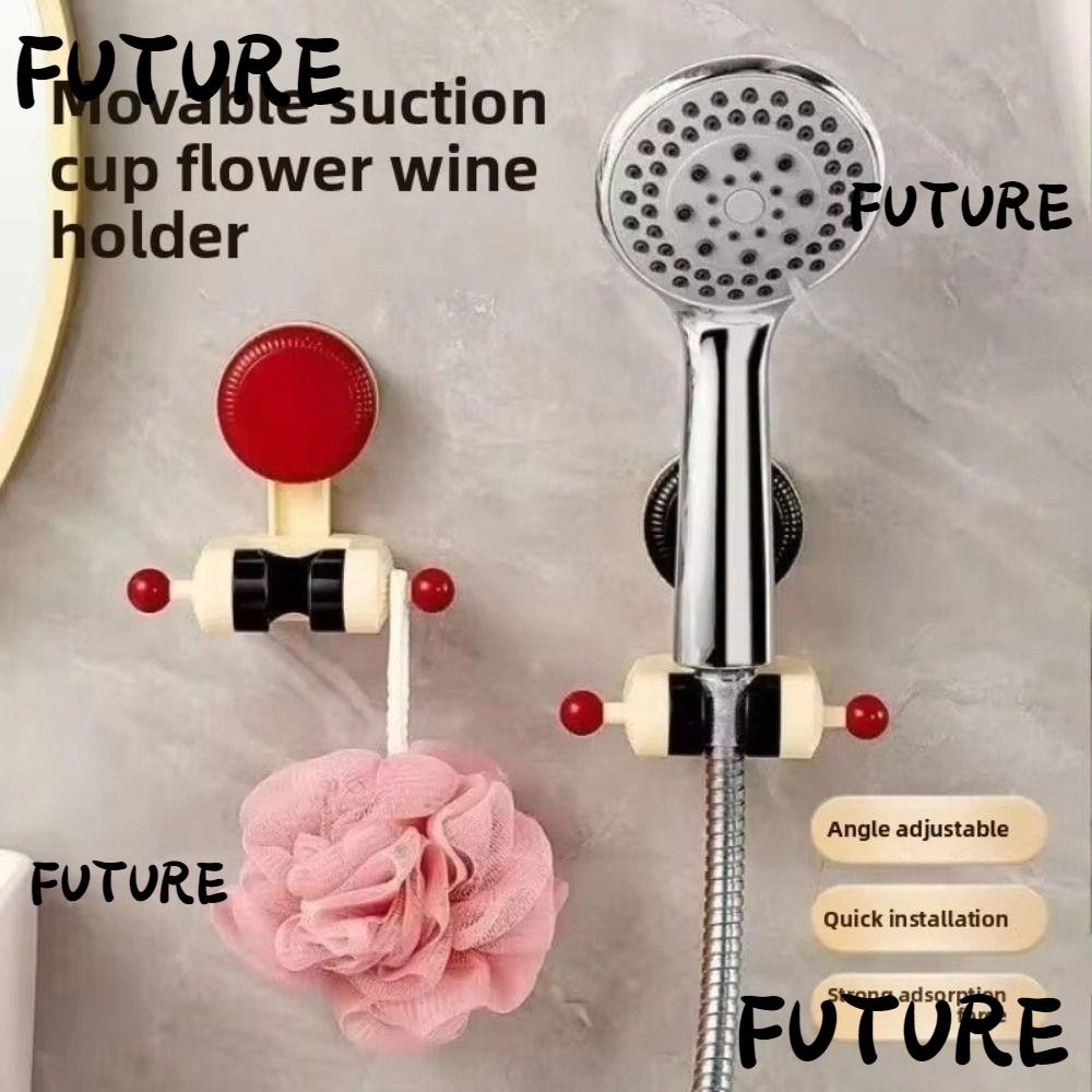 HL-FUTU Shower Head Holder, Wall Mount Suction Cup Shower Head Fixed ...