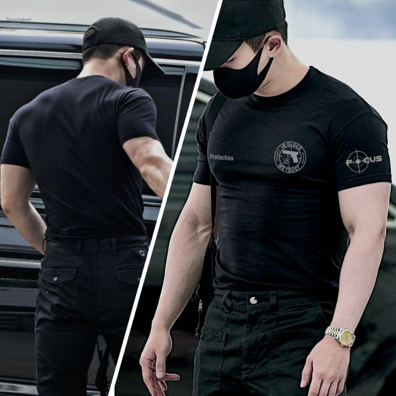 100% Cotton Police Polis Komando Commando Special Force Askar baju t ...