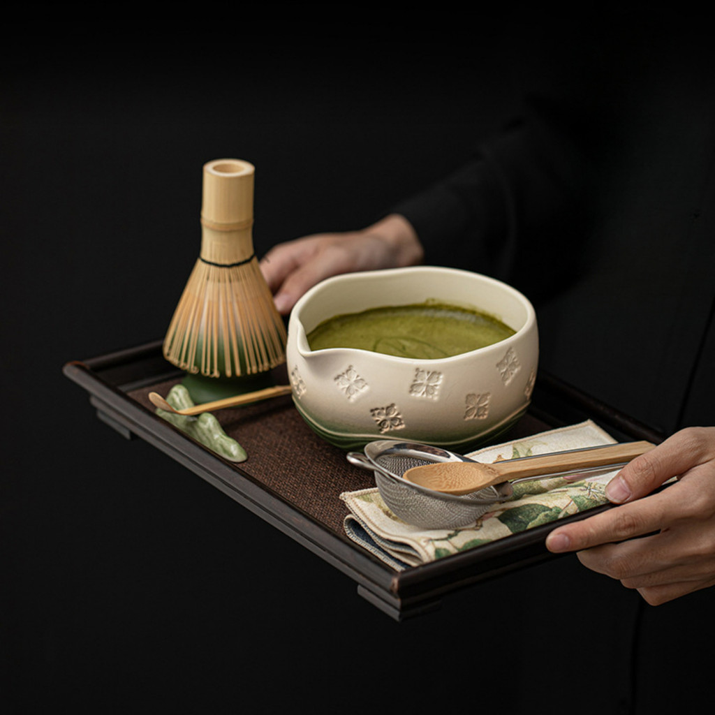Sakura Gradient Color Ceramic Matcha Set Matcha Bowl Matcha Powder ...