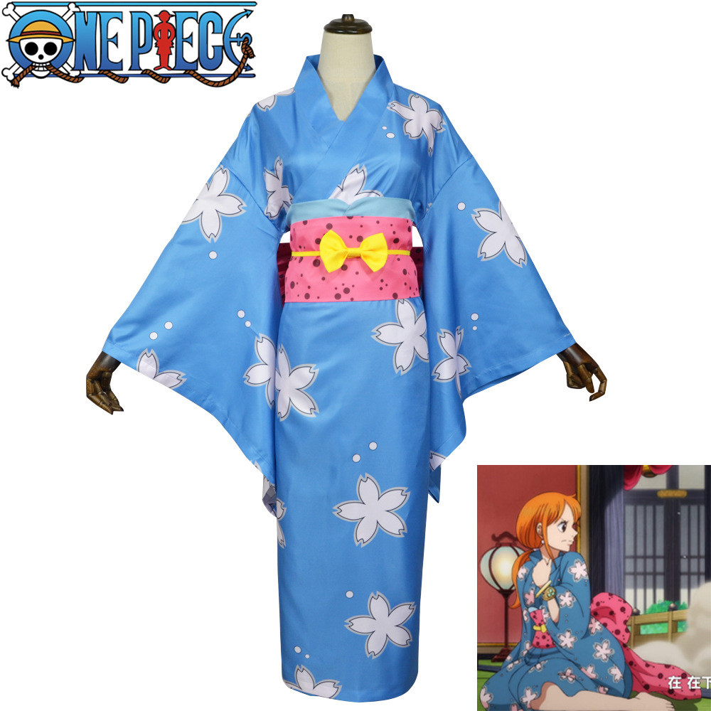 One Piece Nami Wano Country Yukata Kimono Cosplay Suit | Shopee Malaysia