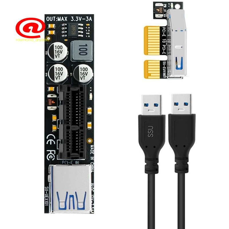 Add on Card PCI-E Riser PCIE PCI-Express X1 to X4 PCI E Riser Card ...