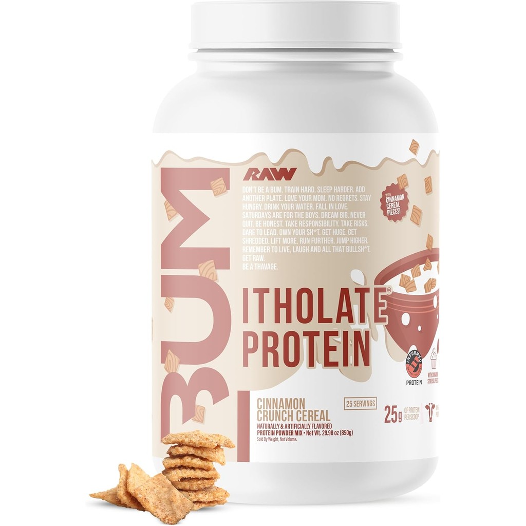 RAW Whey Isolate Protein Powder, Cinnamon Crunch (CBUM Itholate Protein ...