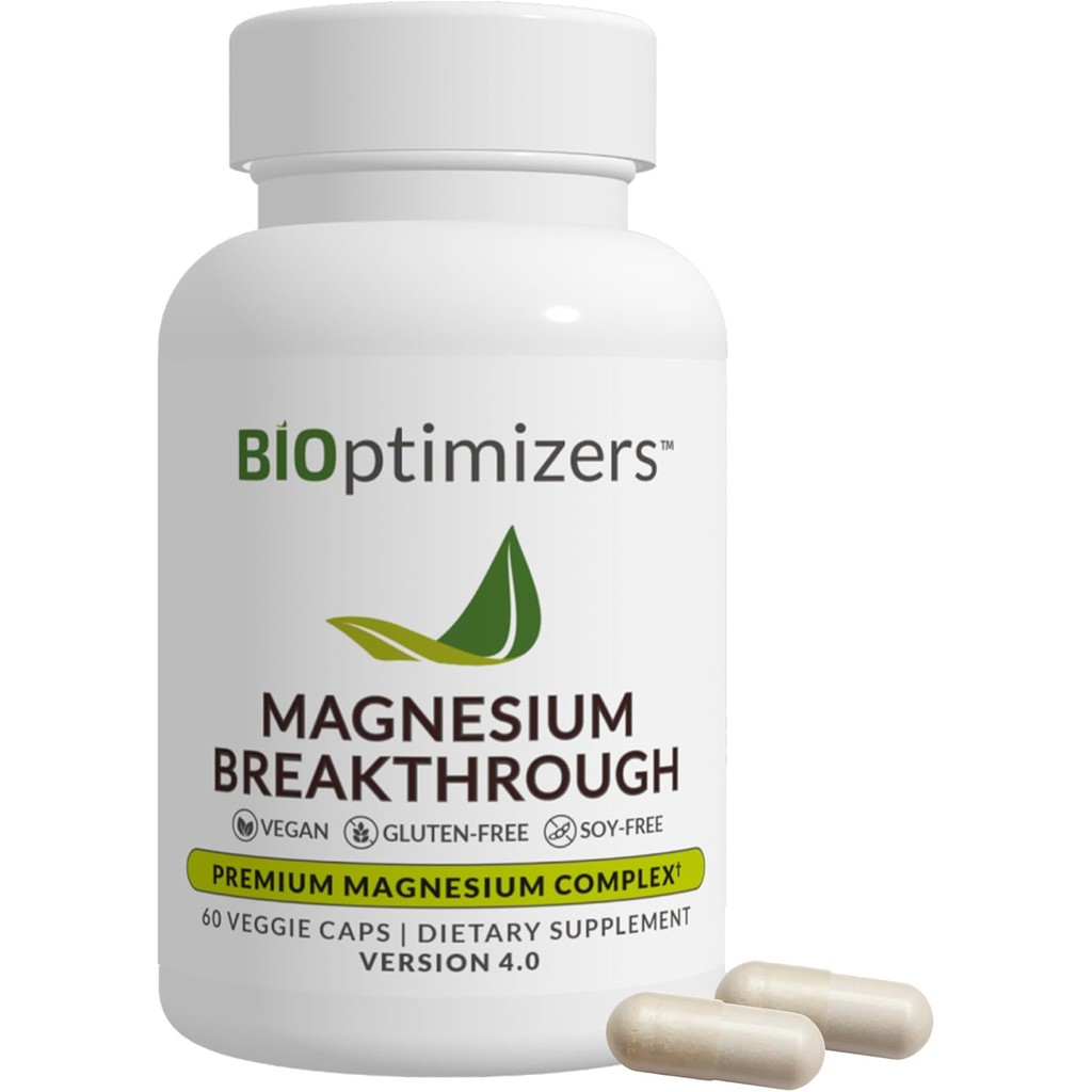 BIOptimizers Magnesium Breakthrough Supplement 4.0-7 Forms of Mg ...