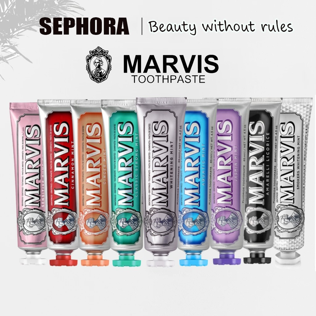 Marvis Toothpaste, 85ml Fluoride-Containing Version, Multiple Flavors ...