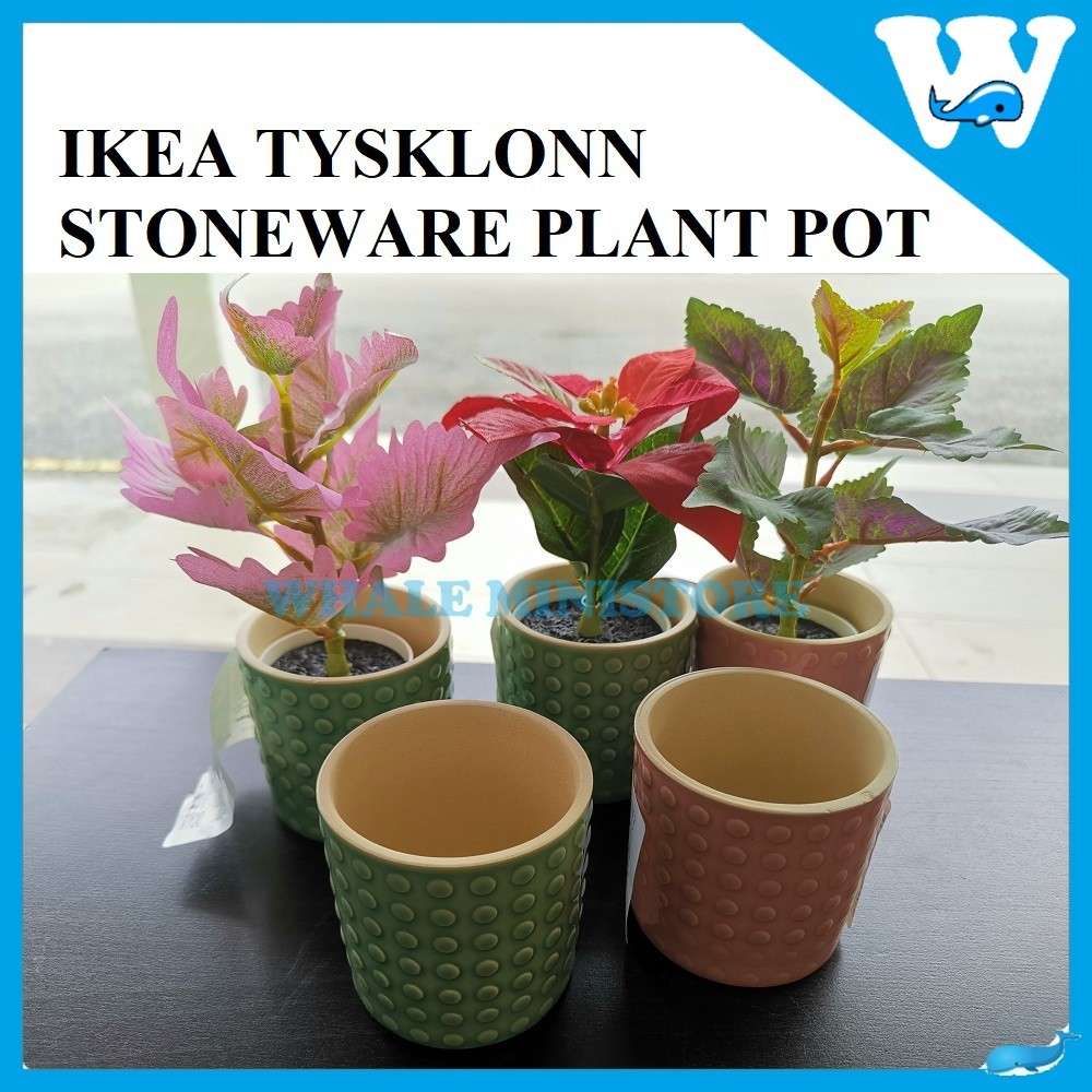 IKEA CLASSIC TACTILE DESIGN STONEWARE PLANT POT FIT 6CM DIAMETER . PASU ...