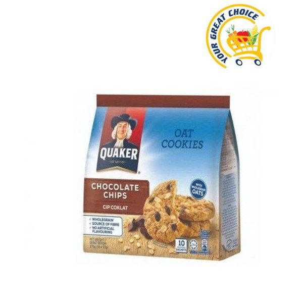 Quaker Oat Cookies Coklat Cip 10's x 27g | Shopee Malaysia
