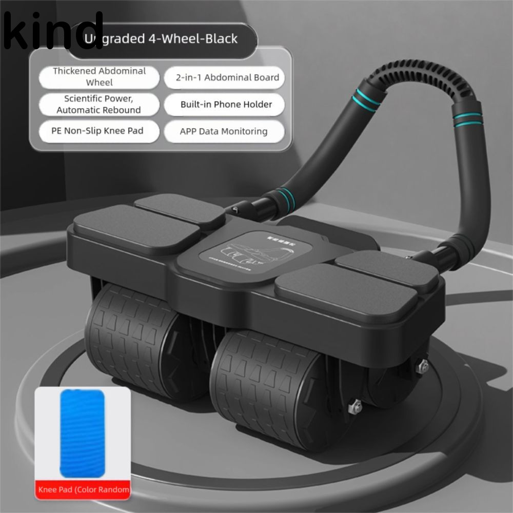 KIND Abdominal Wheel, Automatic Rebound Send Mat Exercise Wheels ...