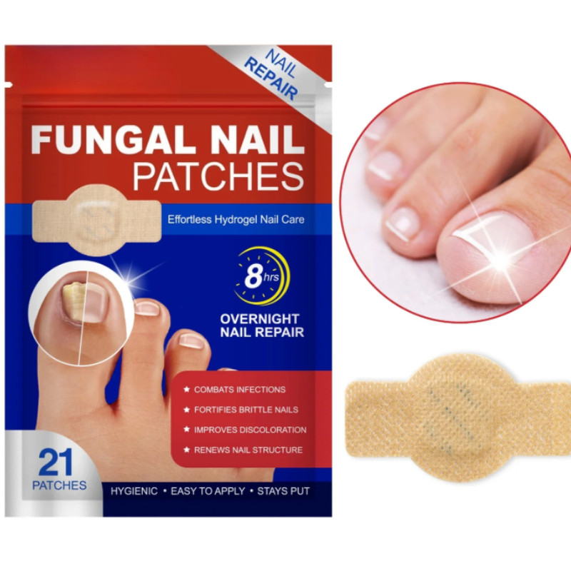 21Pcs Toenail Fungus Patch Waterproof Nail Repair Patches Nail Ingrown ...
