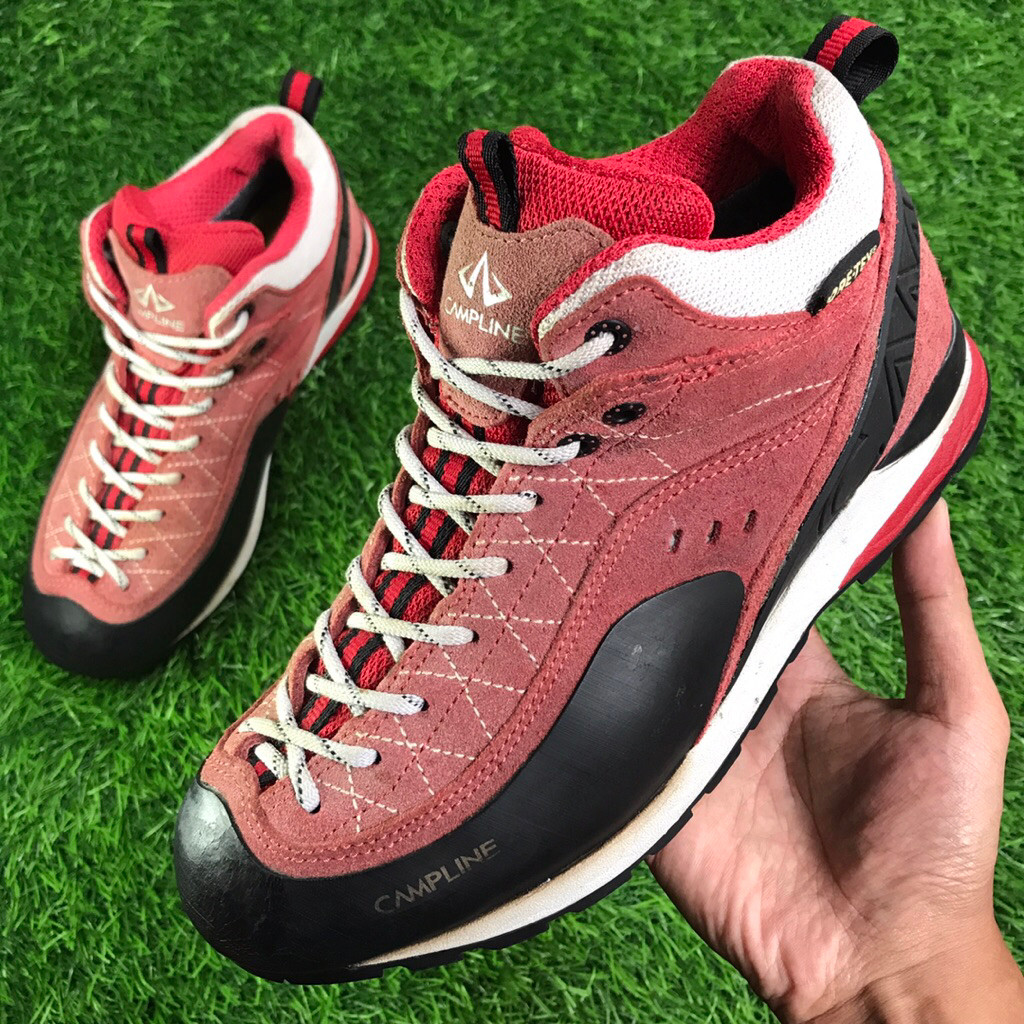 Campline Mid Black Red size 39 Outdoors shoes preloved | Shopee Malaysia