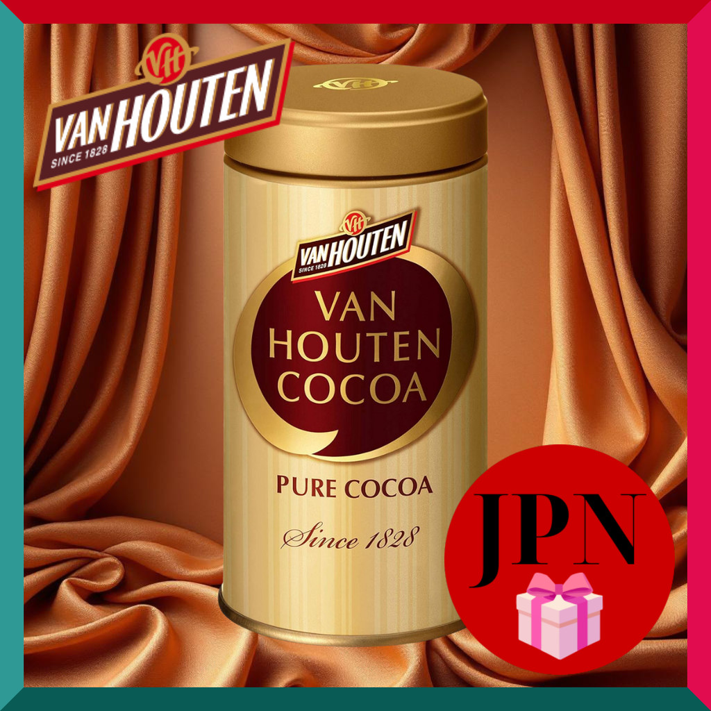 VAN HOUTEN Pure Cocoa Gold Label 200g Unsweetened Cocoa Powder for ...