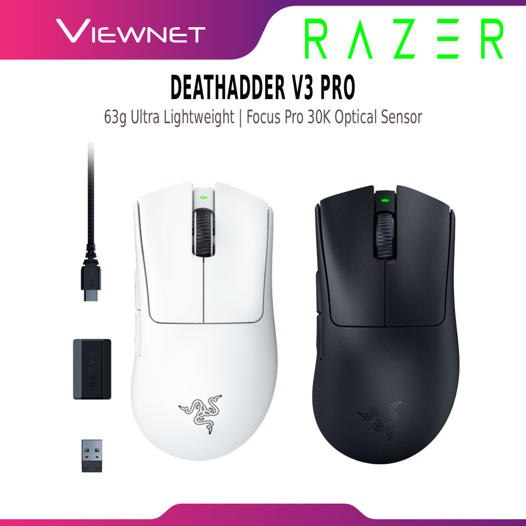 RAZER DEATHADDER V3 PRO WIRELESS GAMING MOUSE WITH 5 BUTTONS | FOCUS ...