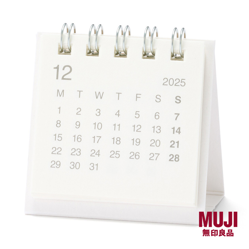 MUJI Mini Desktop Calendar / Dec. 2025 - Dec. 2026 | Shopee Malaysia
