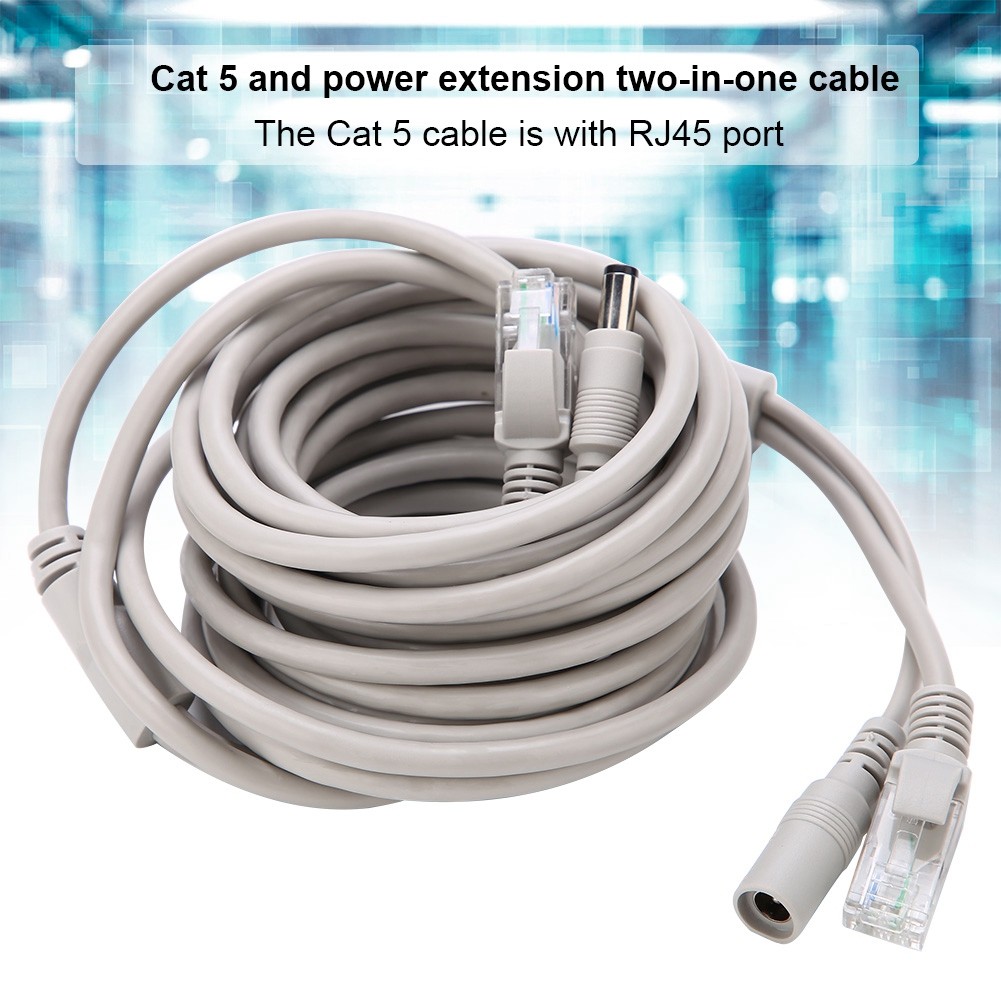 apill-my RJ45+DC Ethernet CCTV Cable for IP Cameras NVR System 10Mbps ...