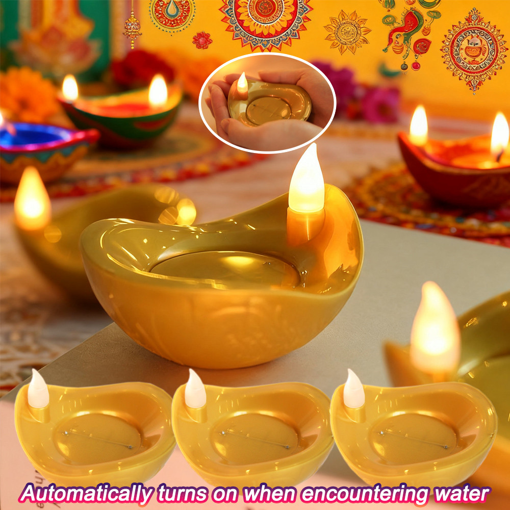 LED Candle Deepavali Decoration item Flameless Diwali Oil Lamp for ...